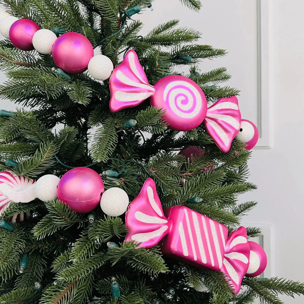 Pink Peppermint Candy Garland - 6ft by Joy By|Christmas Decor – Joy By